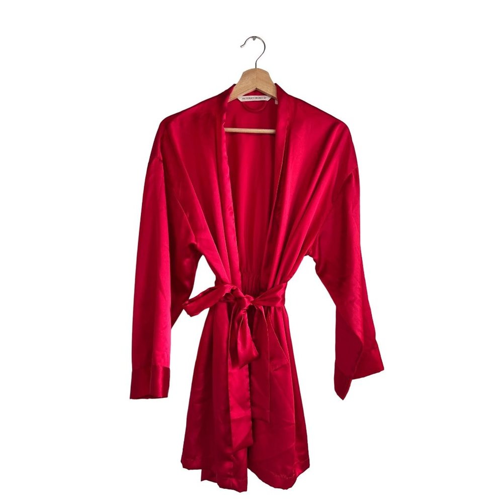 Victoria's Secret Red Lingerie Robe Bath Robe Women's… - Gem